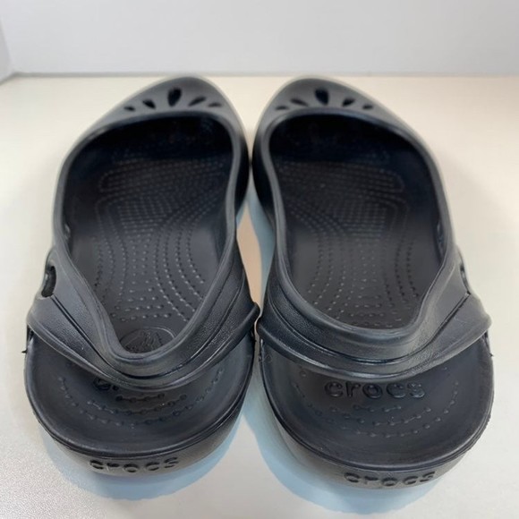 CROCS | Shoes | Crocs Kadee Shoes Womens 9 Black Slip On Sling Back ...